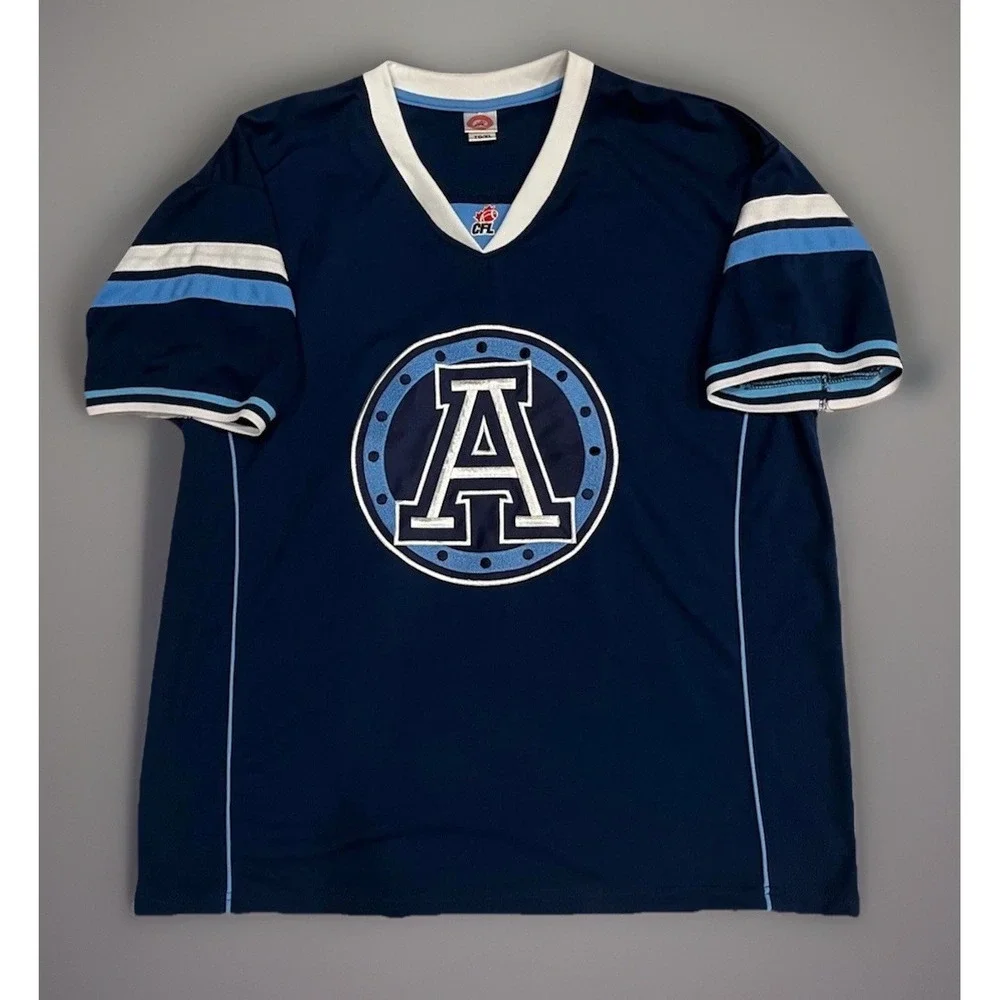 SOGO | Shirts | Vintage Cfl Toronto Argonauts Jersey All Stitched Blue ...